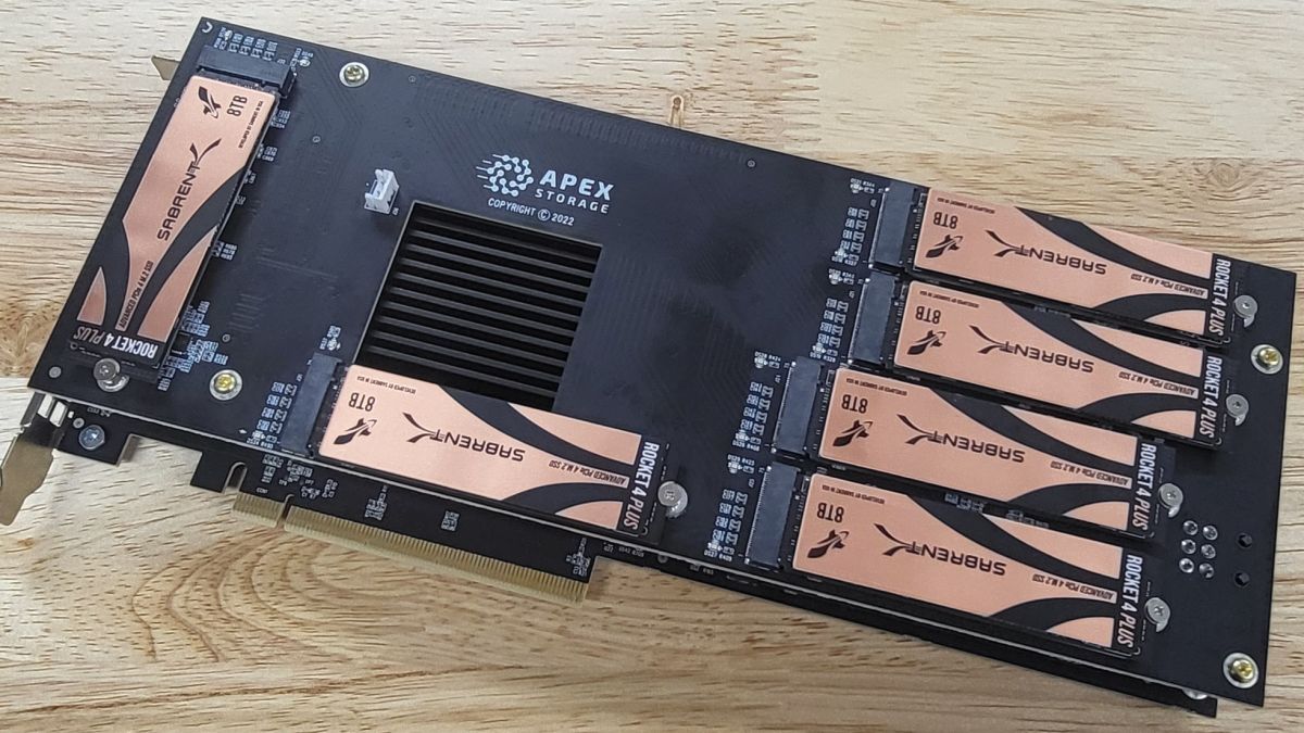 This 21 SSD PCIe card with a 336TB capacity to cost around $45,000 ...